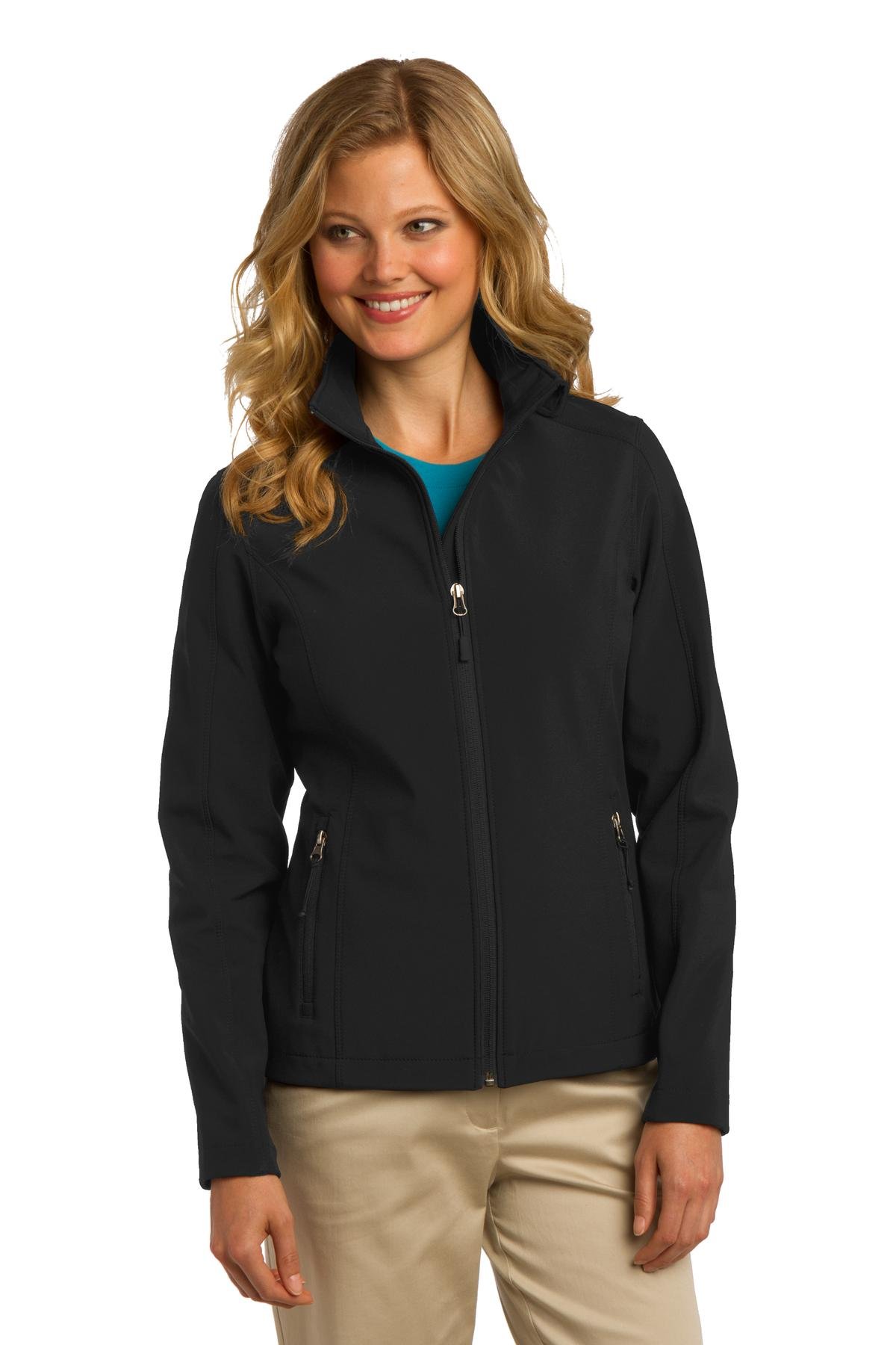 Port Authority Ladies Core Soft Shell Jacket. L317, Black, XXL
