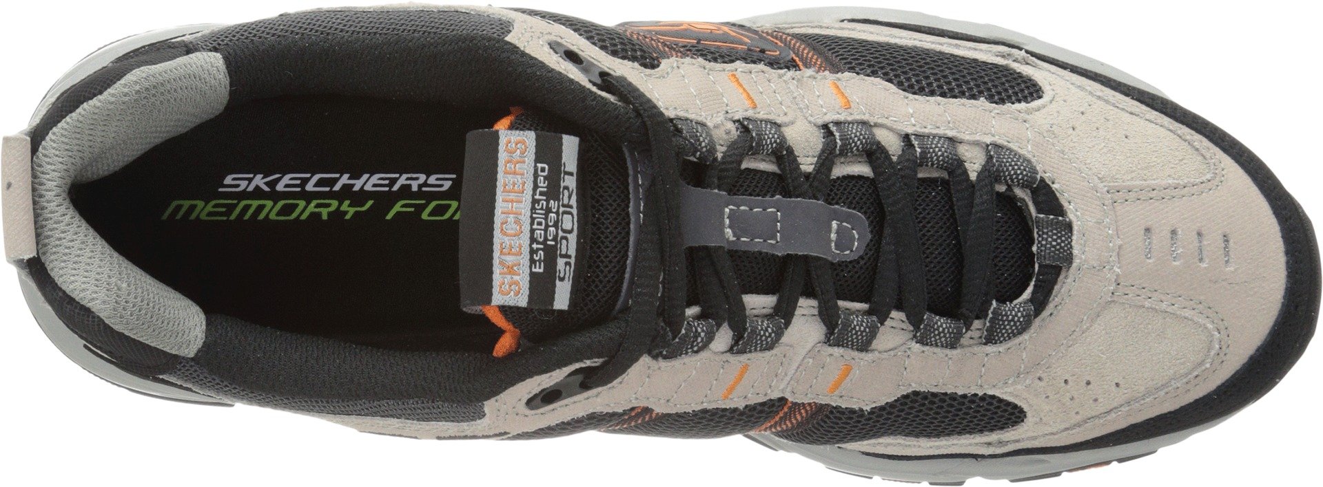 Skechers Sport Men's Vigor 2.0 Trait Memory Foam Sneaker, Taupe/Black, 10.5 XW US
