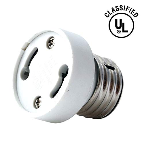 (Pack of 2) E26/E27 to GU24 Adapter Converter - E26/E27 Edison Screw to GU24 Bayonet Base Bulb Socket
