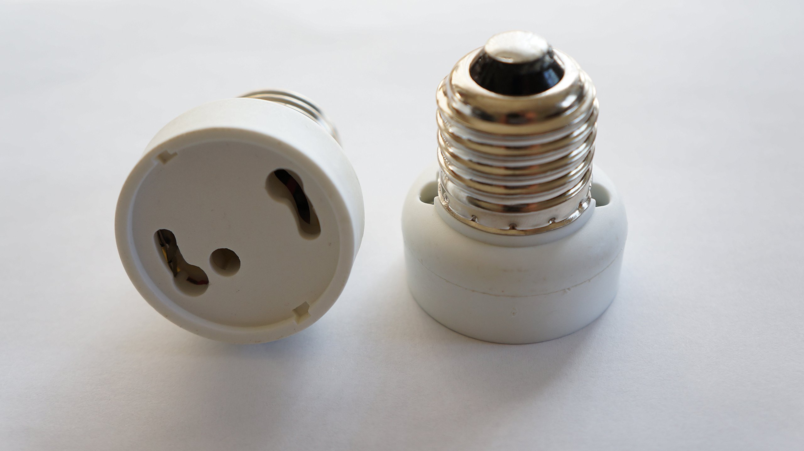 (Pack of 2) E26/E27 to GU24 Adapter Converter - E26/E27 Edison Screw to GU24 Bayonet Base Bulb Socket