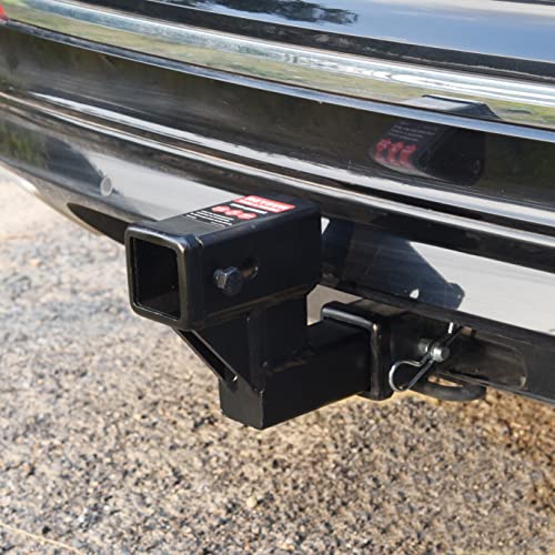 REYSUN 864122 Trailer Hitch Riser 2 inch Receiver Hitch Extension with 4-1/4 inch Rise/Drop, Solid Shank,Hitch Pin Kit Included…