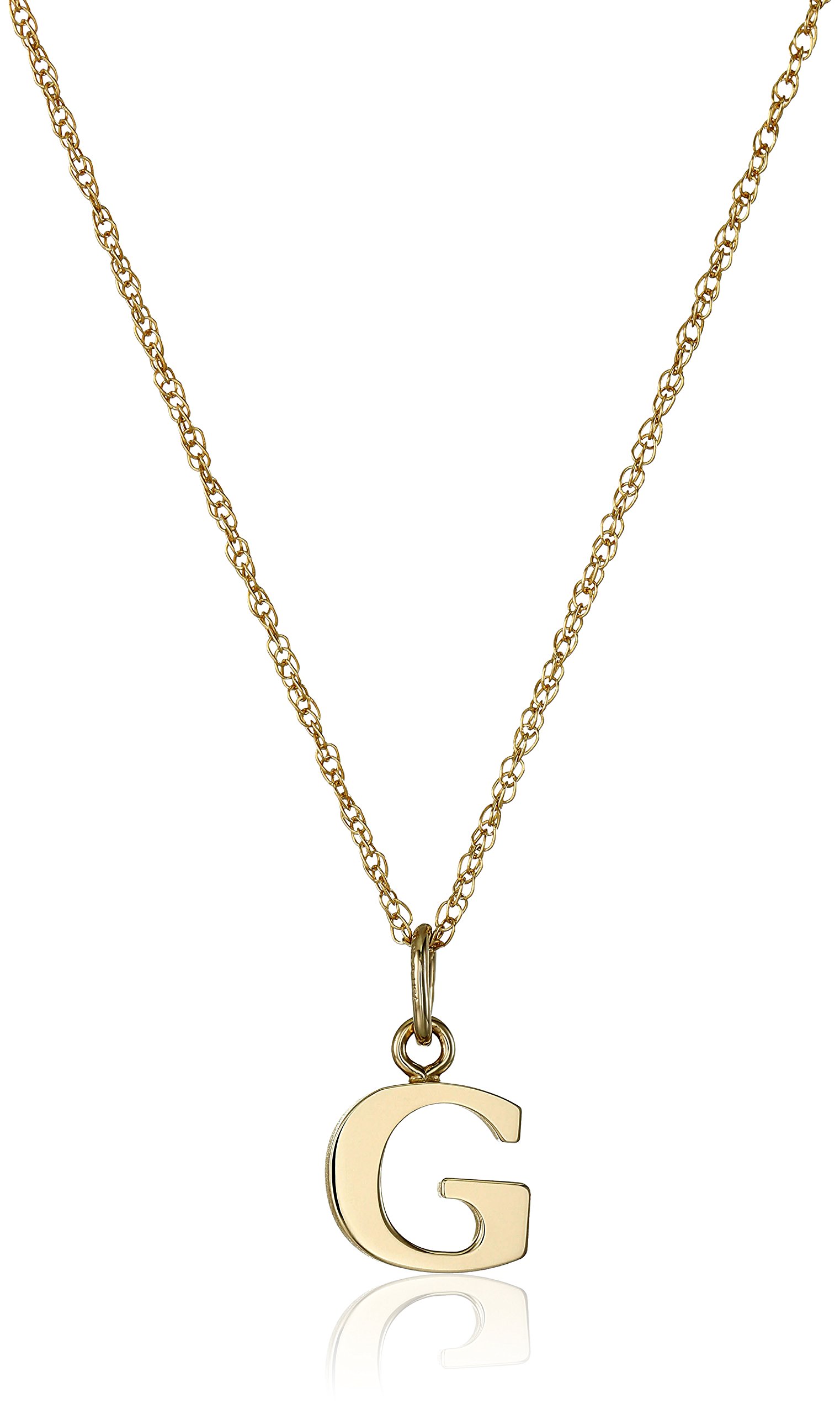 Amazon Essentials 14k Yellow Gold-Filled Letter "G" Charm Pendant Necklace, 18" (previously Amazon Collection)