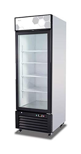 Migali C-23FM-HC Refrigerator Merchandiser, White Sides/White Interior/Black Front