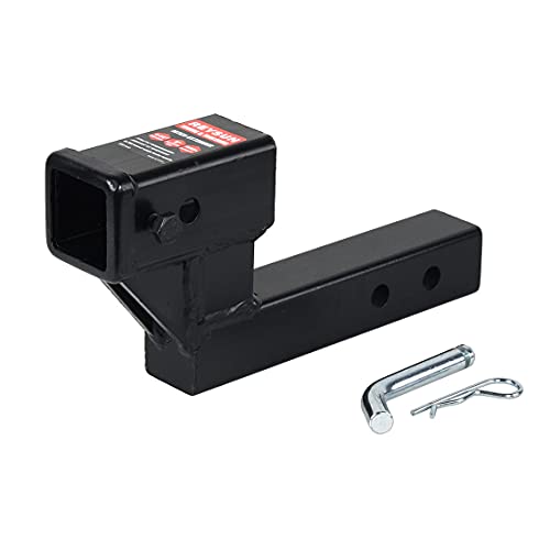 REYSUN 864122 Trailer Hitch Riser 2 inch Receiver Hitch Extension with 4-1/4 inch Rise/Drop, Solid Shank,Hitch Pin Kit Included…