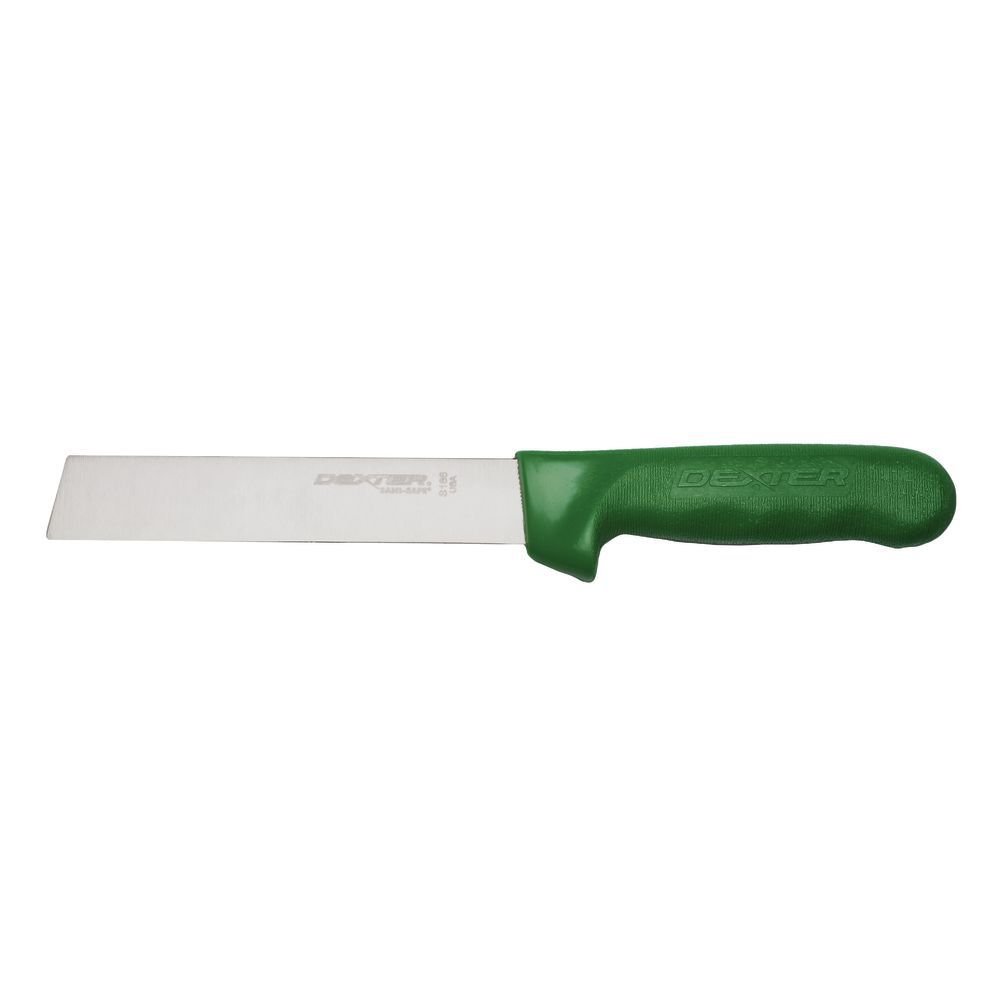 Dexter Sani-Safe® Stainless Steel Produce Knife with Green Polypropylene Handle - 6"L Blade