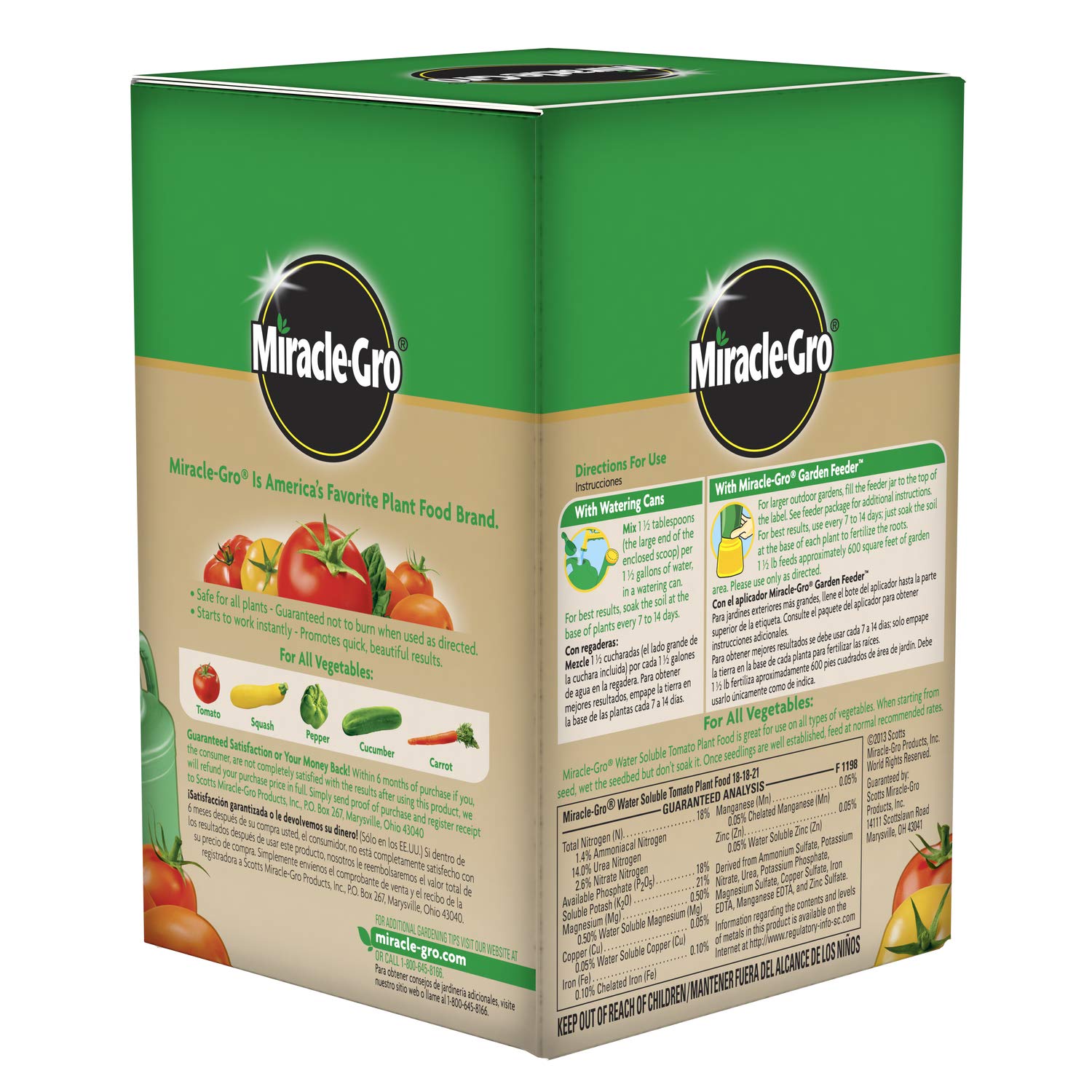 Miracle-Gro 2000422 Tomato Plant Food Tomato Fertilizer (6 Pack), 1.5 lb