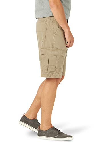 Wrangler Authentics Men's Classic Relaxed Fit Cargo Short, British Khaki Twill, 34
