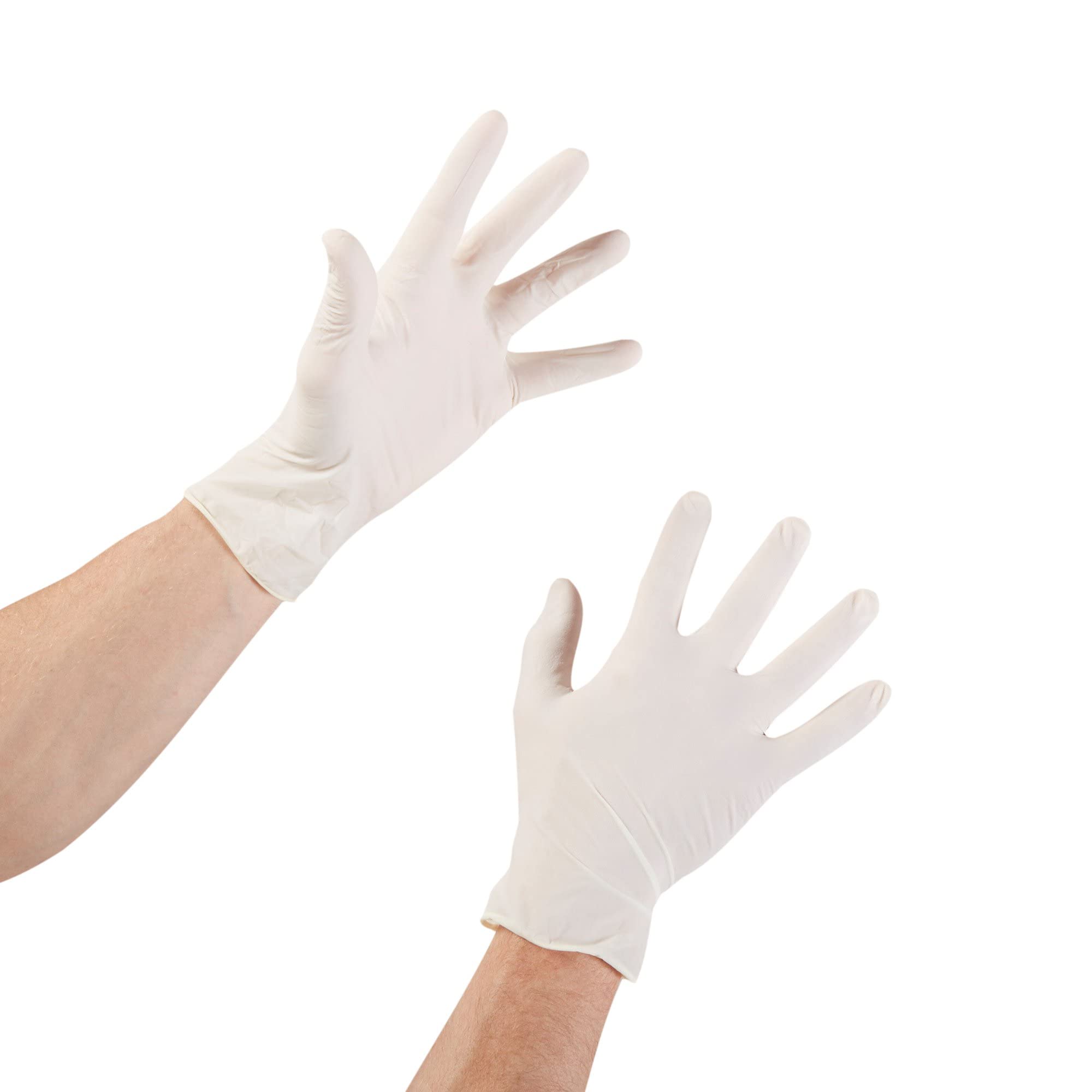 McKesson Confiderm CL Latex Exam Gloves - Powder-Free, Ambidextrous, Textured, Non-Sterile - Ivory, Size XS, 100 Count, 1 Box