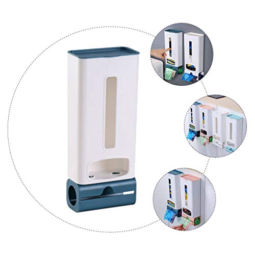 Cabilock Wall Mount Grocery Bag Dispenser Wall Mount Garbage Bag Saver Hanging Storage Box for Household Kitchen Bathroom