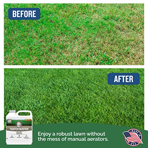 Turf Titan Thatch Buster - Liquid Aeration for Lawn Soil - Easy-to-Use Liquid Soil Loosener and Soil Conditioner for Lawns - 32 oz