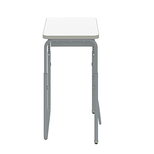 Safco Products AlphaBetter 2.0 Height β Adjustable Student Desk with Swinging Footrest Bar and Book Box, Sit to Stand, 29β-43β w, Dry Erase