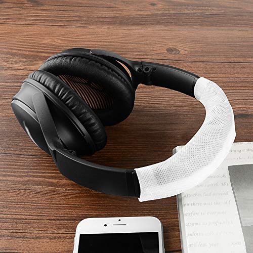 Geekria 100 PCS Disposable Headband Cover/Hook and Loop Headband/Headband Protector for Bose QuietComfort 35 II, QC35, QuietComfort 25, QC25, QuietComfort 15, QC15 Headphones (White)