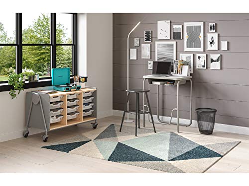 Safco Products AlphaBetter 2.0 Height β Adjustable Student Desk with Swinging Footrest Bar and Book Box, Sit to Stand, 29β-43β w, Dry Erase