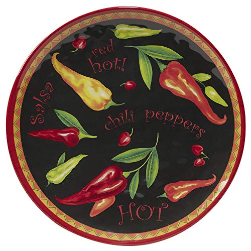 Certified International Red Hot 2 pc Melamine Platter Serving Set, Multicolor