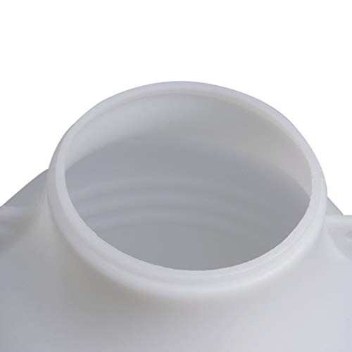 Cabilock Plastic White Water Feeder Bucket with Nipple for Cattle Horse Goat Sheep Dog Farm Animals Pet Livestock Water Dispenser Tool 30X48CM