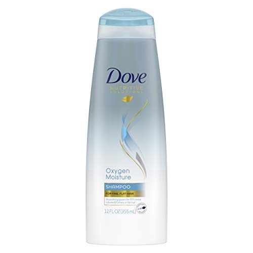 Dove Shampoo for Fine Hair Oxygen Moisture weightless hair care system for 95% more volume in flat hair 12 oz