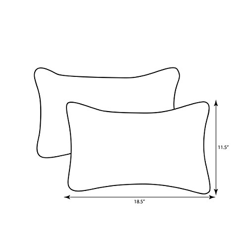 Pillow Perfect Outdoor/Indoor Abstract Reflections Lumbar Pillows, 11.5" x 18.5", Blue 2 Count