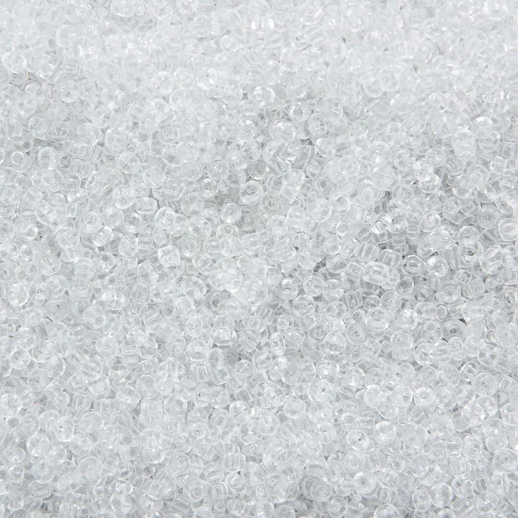 Seed Beads Size:11/0 50 gr / 1.76 oz (Clear)