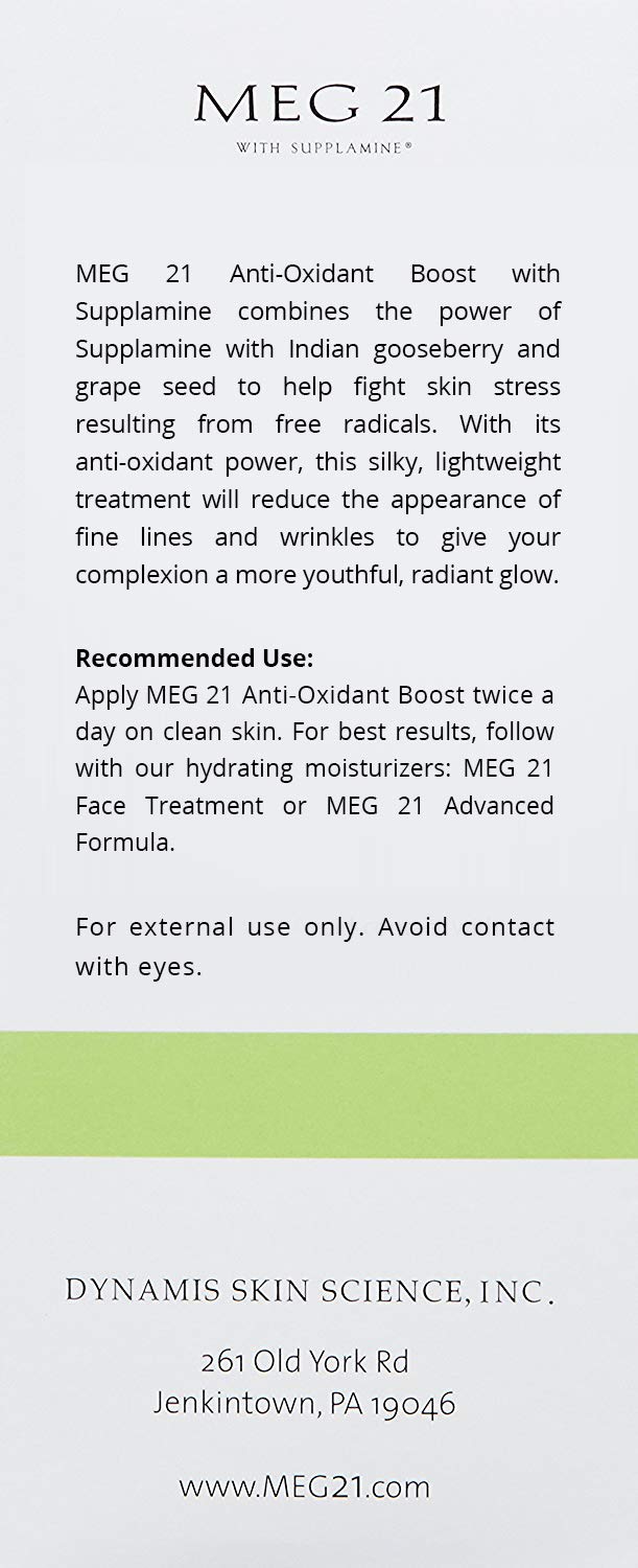MEG 21 Anti-Oxidant Boost Shield + Power. Sun damage reversing repair serum Protects skin from inflammation, free radicals, oxidative stress, and environment Soothes and protects Allergy tested 1 oz