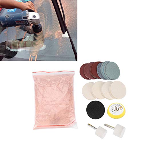 Voluxe Glass Polishing Kit, Light Weight Upgraded Glass Scratch Removal, Easy to Use Car Windshields for Windows Mirrors