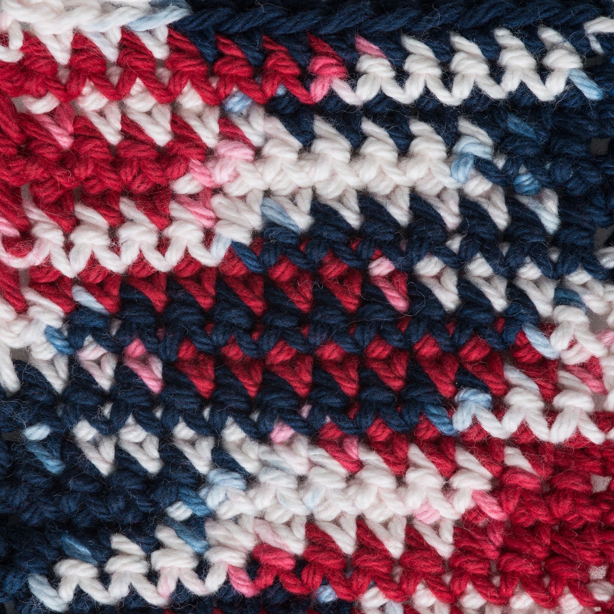 Lily Sugar 'N Cream The Original Ombre Yarn, 2oz, Gauge 4 Medium, 100% Cotton, Red White Blue - Machine Wash & Dry