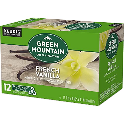 Green Mountain Coffee Roasters French Vanilla Keurig Single-Serve K-Cup pods, Light Roast Coffee, 12 Count