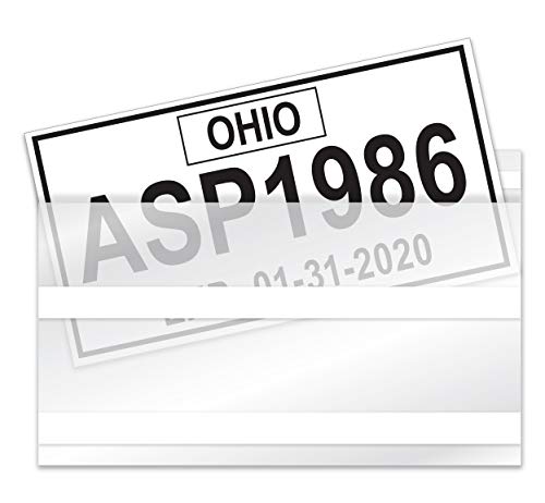 Generic Plate Temporary Tag Plastic Bags with Adhesive (100 per Pack) Car Lot Auto Dealership Heavy Duty 2 MIL