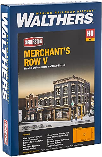 Walthers Cornerstone HO Scale Model Merchant's Row V Large