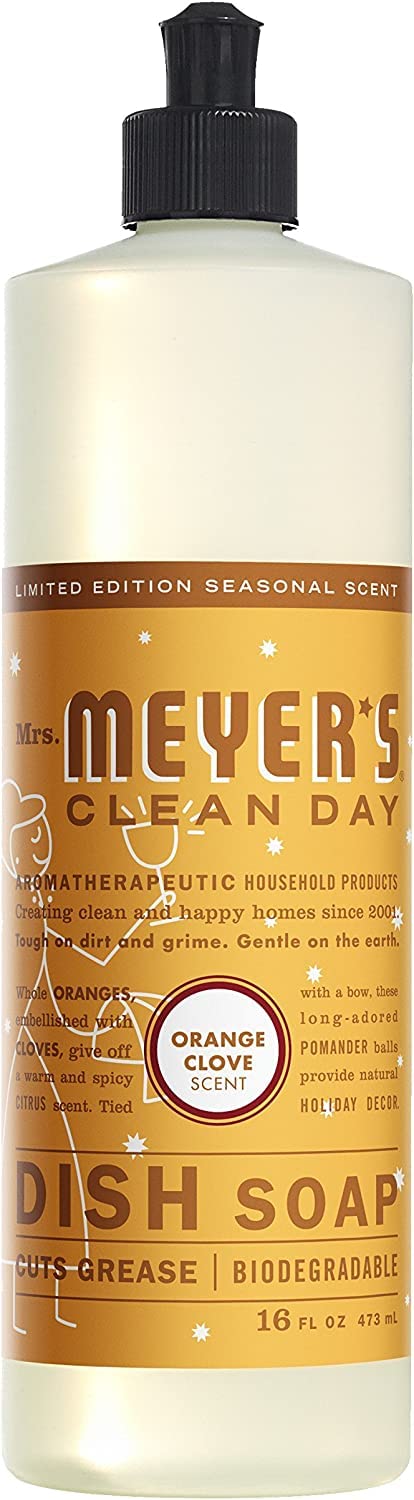 Mrs. Meyer’s 17430 Clean Day Orange Clove Liquid Dish Soap