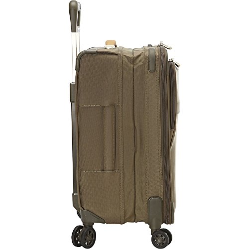 Briggs & Riley Baseline 22 inch Softside Carry On Luggage with Spinner Wheels 22 x 14 x 9. Expandable Suitcase with Compression Packing System, Black
