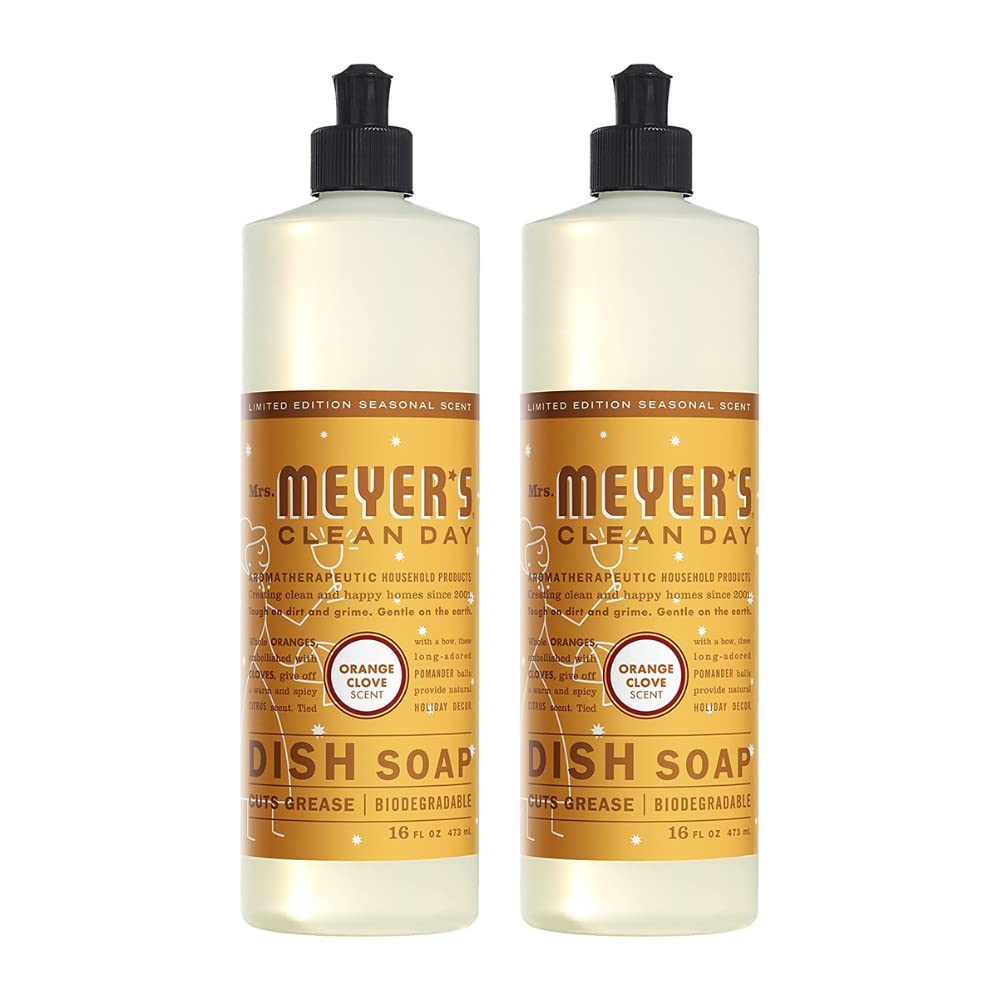 Mrs. Meyer’s 17430 Clean Day Orange Clove Liquid Dish Soap