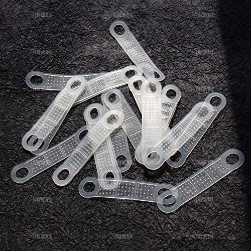 AUEAR, 100 Pack Clear Non-Slip Rubber Clothes Hanger Grips Clothing Hanger Strips for Wood Plastic Hangers Home Stores Use