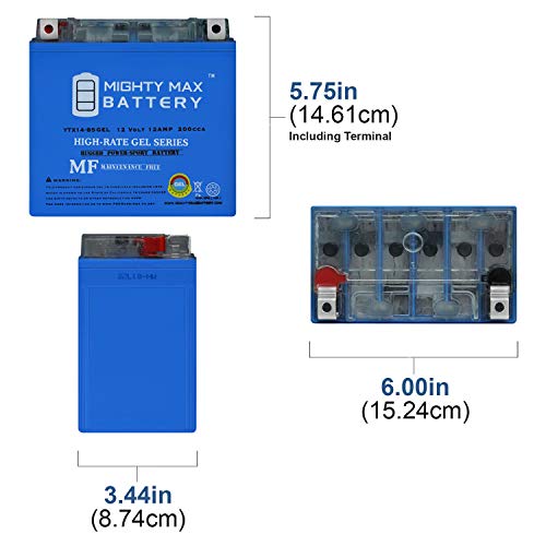 Mighty Max Battery YTX14-BS GEL 12V 12AH Battery for Honda ATV FourTrax Rincon 4x4