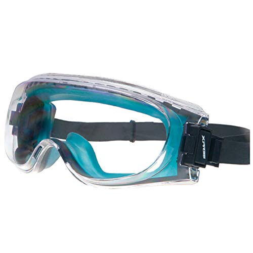 Encon XPR36 High Performance Safety Goggles with Universal Fit, Eye Protective Safety Glasses for Work, Scratch Resistant Coating Goggle with UV-Protection and Anti-Fog Lens, Blue 1/Pair