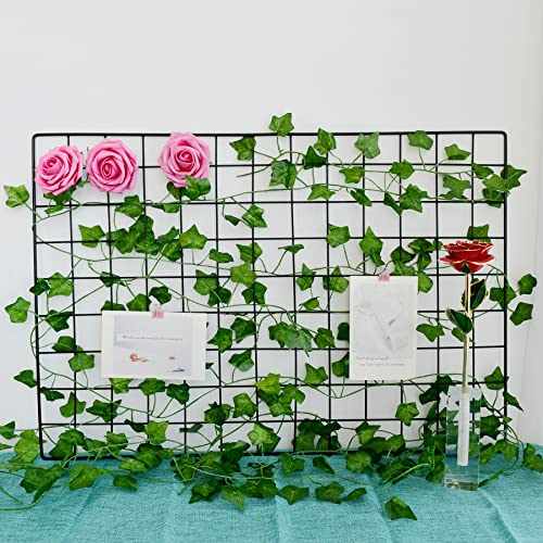 Mandy's 12pcs Fake Vines Artificial Ivy Leaves, Silk Ivy Garland Hanging Plants for Home Kitchen Wedding Wall Decor