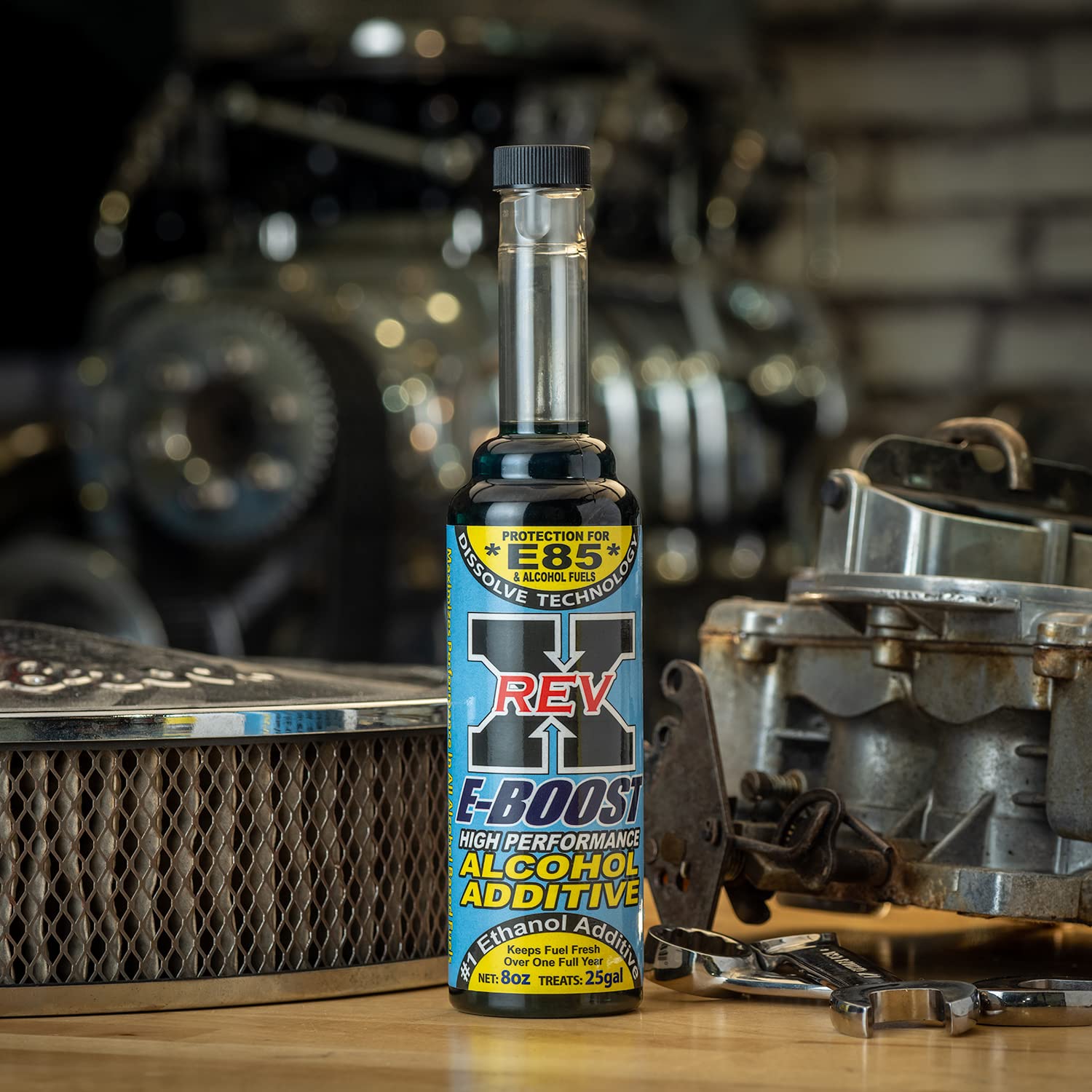 REV X E-Boost E85 & Alcohol Fuel Additive - 8 fl. oz Treats 25 Gallons