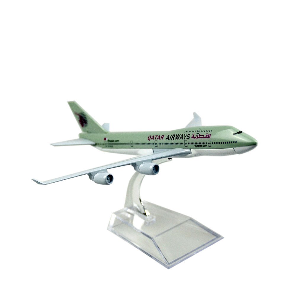 24-Hours Qatar Airways Company Q.C.S.C. B747 Alloy Metal Models Birthday Gift Plane Models Toys