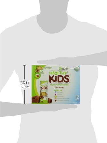 Orgain Organic Kids Protein Nutritional Shake, Chocolate - Great for Breakfast & Snacks, 21 Vitamins & Minerals, 10 Fruits & Vegetables, Gluten Free, Soy Free, 8.25 oz, 12 Count (Packaging May Vary)