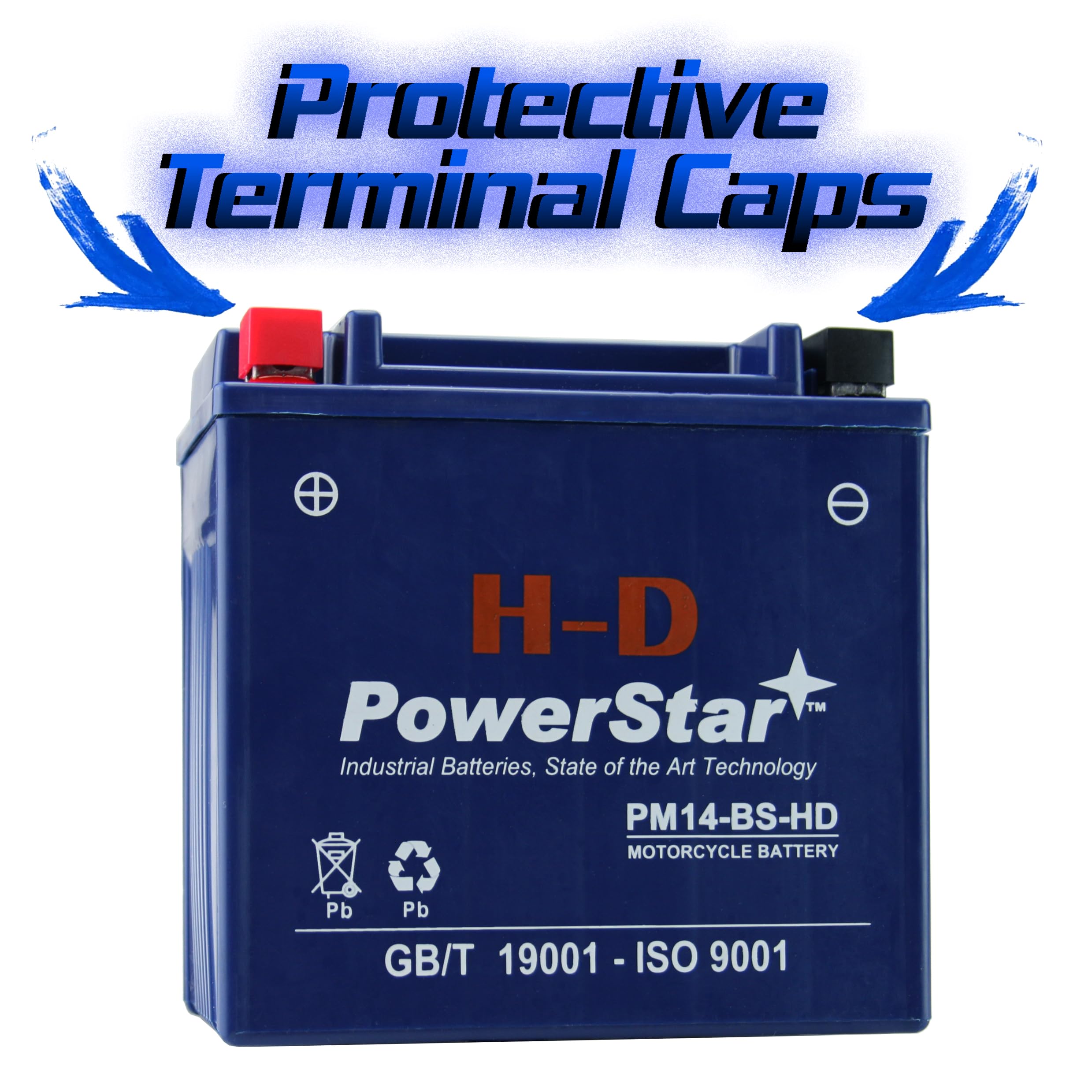 PowerStar FAYTX14 Battery Replaces YTX14-BS CYTX14-BS YTX14BS GTX14-BS, SEALED GEL AGM