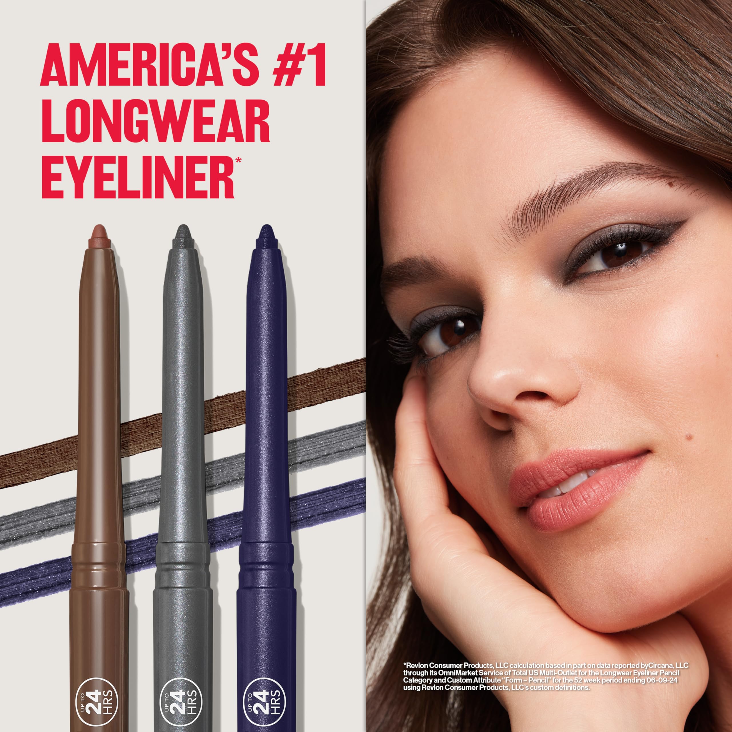 Revlon ColorStay Pencil Eyeliner with Built-in Sharpener, Waterproof, Smudgeproof, Longwearing Eye Makeup with Ultra-Fine Tip, Sapphire, 0.028 oz