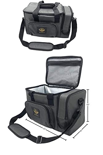 Wildebeest Large Lunch Box Insulated Leakproof Cooler Bag Reusable Lunch Bag for Adult (Grey)
