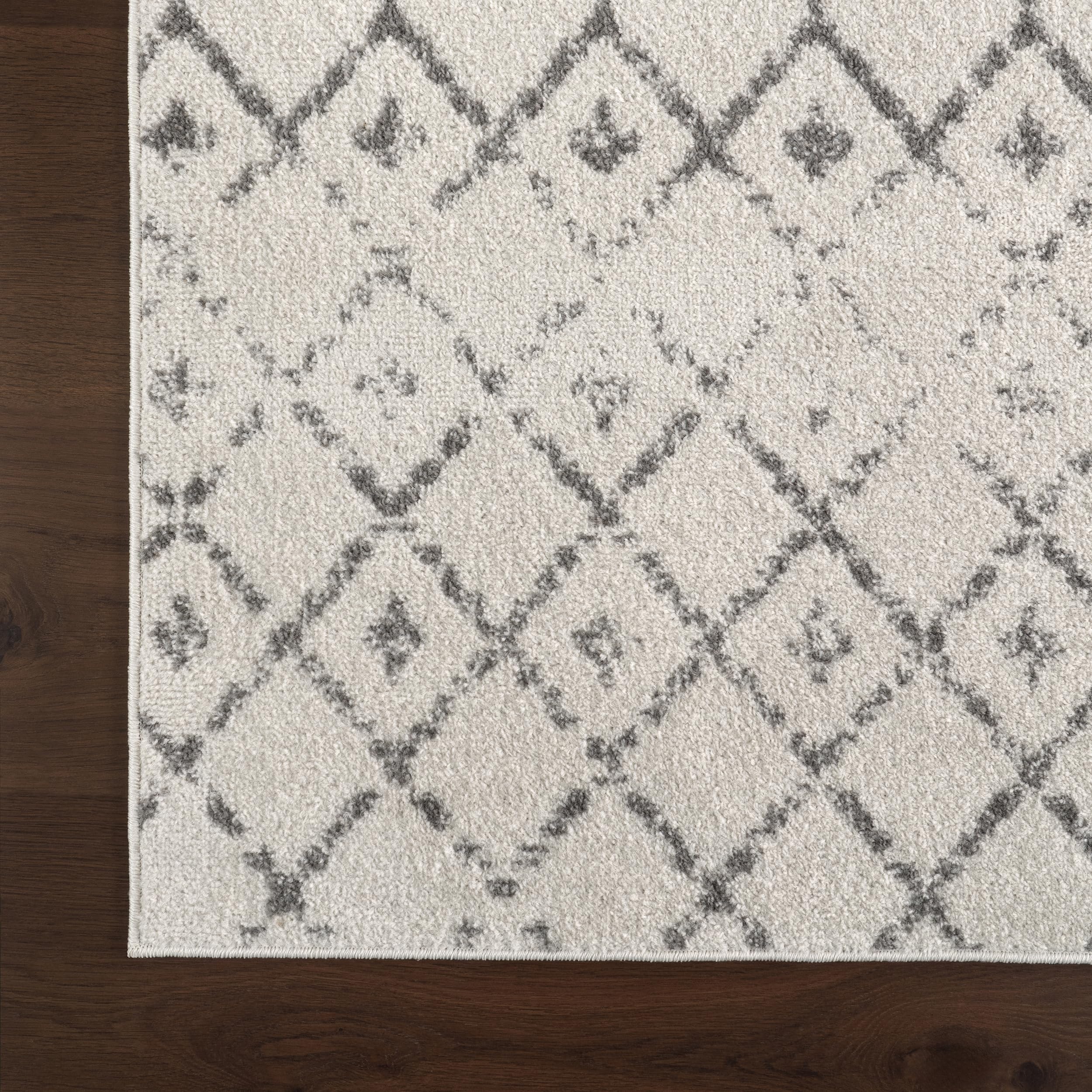 nuLOOM 2x12 Moroccan Blythe Area Rug, Grey, Faded Bohemian Design, Stain Resistant, For Bedroom, Dining Room, Living Room, Hallway, Office, Kitchen, Entryway