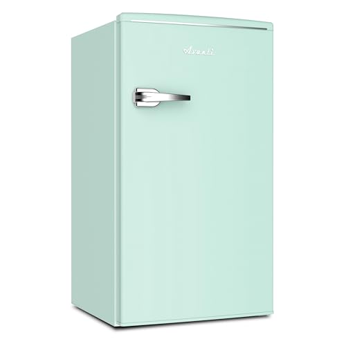 Avanti RMRS31X7G-IS Retro Mini Fridge for Home Office or Dorm, Manual Defrost and Adjustable Temperature, 3.1 Cu.Ft, Green