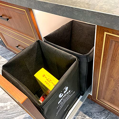 Jesintop Recycle Bins for Kitchen,Ultra-Large Capacity Recycle Waste Bin Bags for Kitchen Home Trash Sorting Bins Organizer Baskets,29 Gal Series(2pcs)