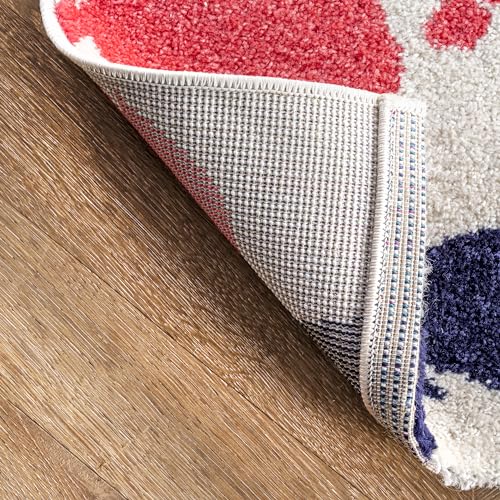 nuLOOM Pinkie Handprint Kids Area Rug, 4x6, Multi