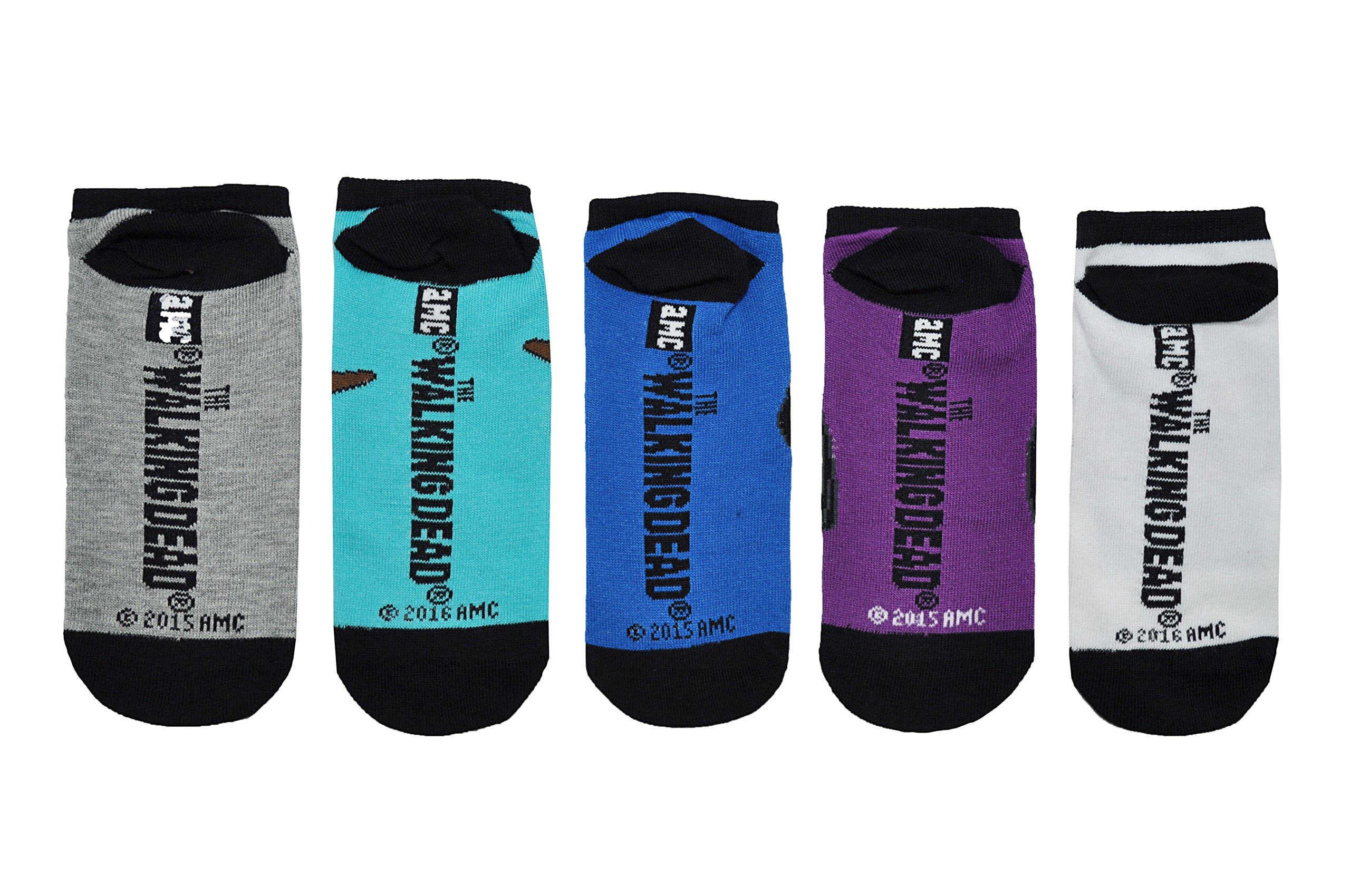 The Walking Dead Lowcut Socks (5 Pair) - Novelty Gift Low Cut Socks - Fits Ladies Shoe Size 4-10