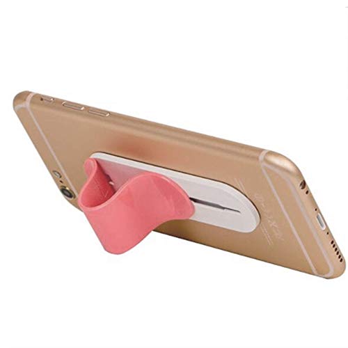 ZOQIZA Phone Grip Holder Portable Finger Grip Holder Strap Bracket Phone Loop Finger Kickstand for Universal Phone Charms (Denim Hot Pink)