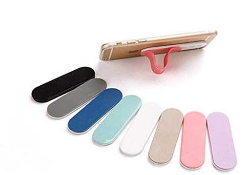 ZOQIZA Phone Grip Holder Portable Finger Grip Holder Strap Bracket Phone Loop Finger Kickstand for Universal Phone Charms (Denim Hot Pink)