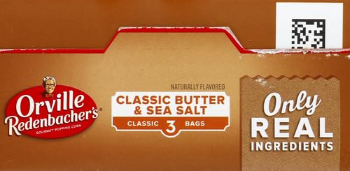 Orville Redenbacher's Naturals Microwave Popcorn, Classic Butter & Sea Salt Light Flavor, 2.69 oz., 3-Count