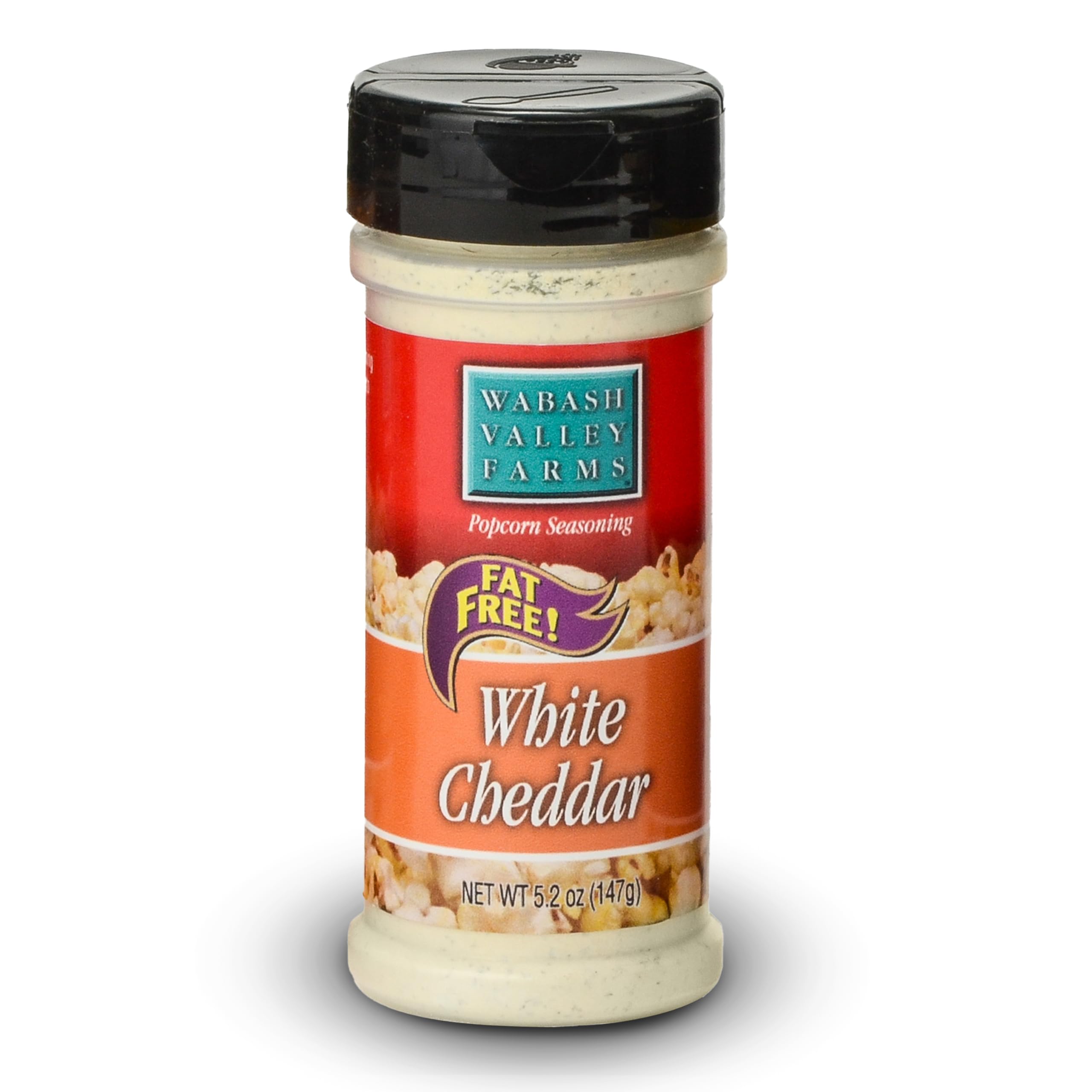 White Cheddar Cheese Popcorn Seasoning - Wabash Valley Farms White Cheddar Cheese Powder, Fat Free White Cheddar Popcorn Seasoning, White Cheddar Powder for Popcorn, White Cheese Seasoning (5.2 oz)